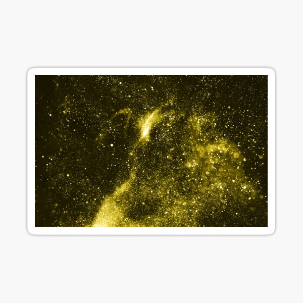 "Dark yellow black abstract galaxy" Sticker for Sale by PLdesign ...