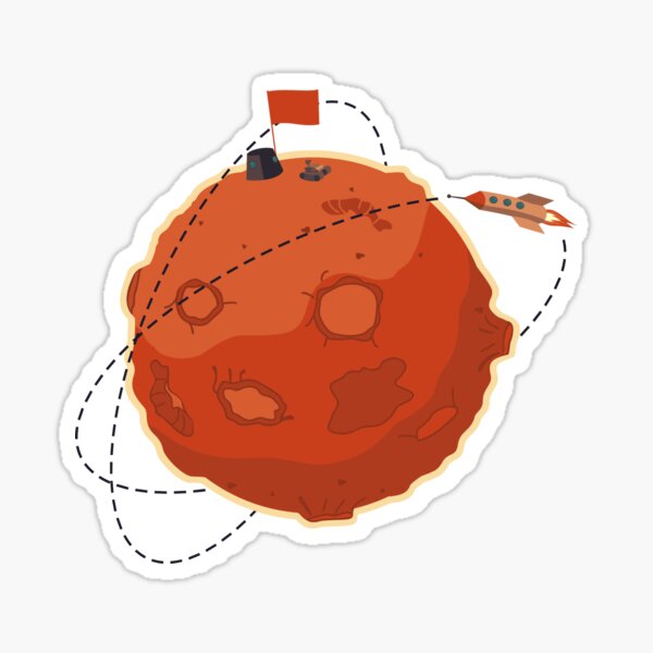 "Mars Colonization Project" Sticker by PaulLesser | Redbubble