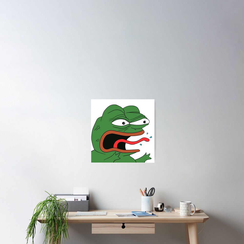 "Angry Pepe" Poster for Sale by nickvartanian | Redbubble