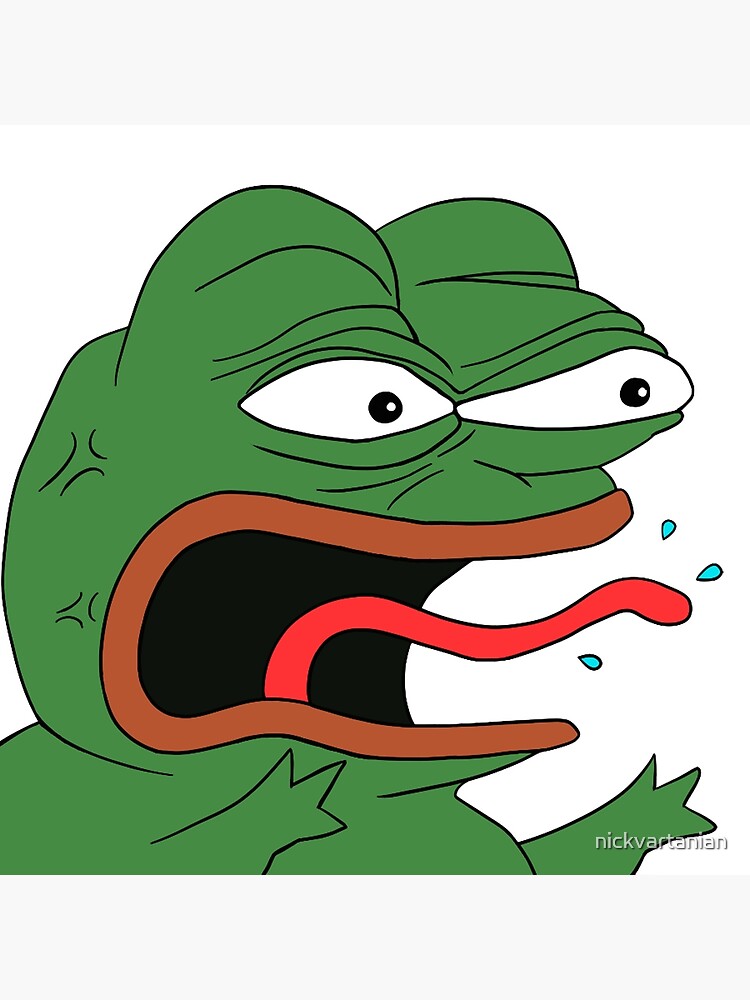 "Angry Pepe" Poster for Sale by nickvartanian | Redbubble