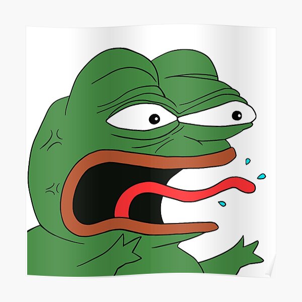 "Angry Pepe" Poster for Sale by nickvartanian | Redbubble