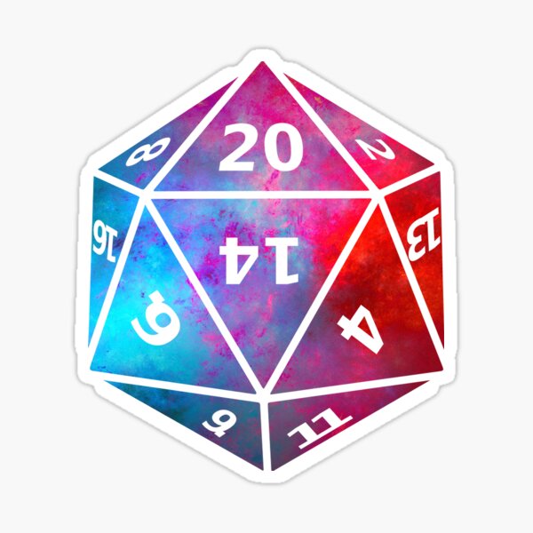 "D20 Rainbow" Sticker by FelixTurtle | Redbubble