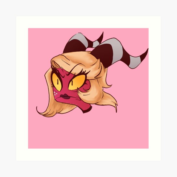 "Moxie in Drag - Helluva Boss Moxxie Imp Karen pink" Art Print by ...