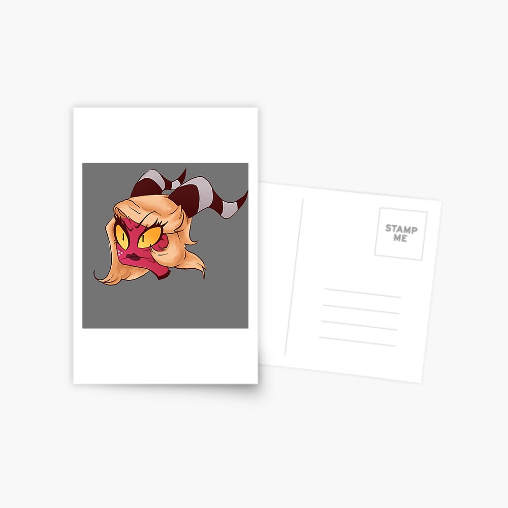 "Moxie in Drag - Helluva Boss Moxxie Imp Karen gray" Postcard for Sale ...