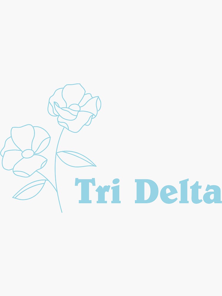 "Tri Delta Flower Design" Sticker by dunne15 | Redbubble