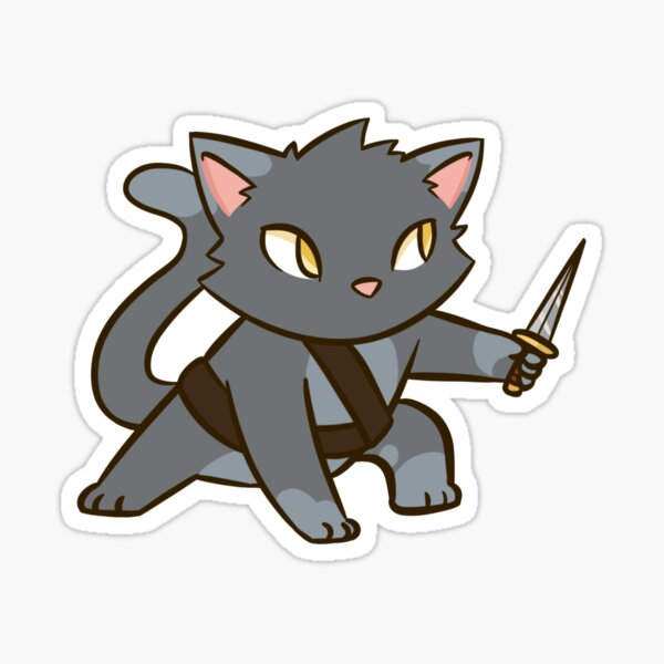 "Rogue Kitty" Sticker by jayillustration | Redbubble