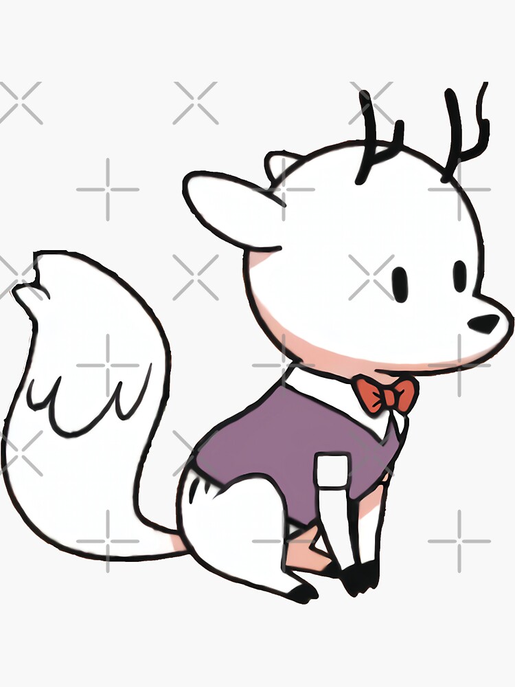 " hildas funny twig cute deerfox in tuxedo " Sticker for Sale by RB ...