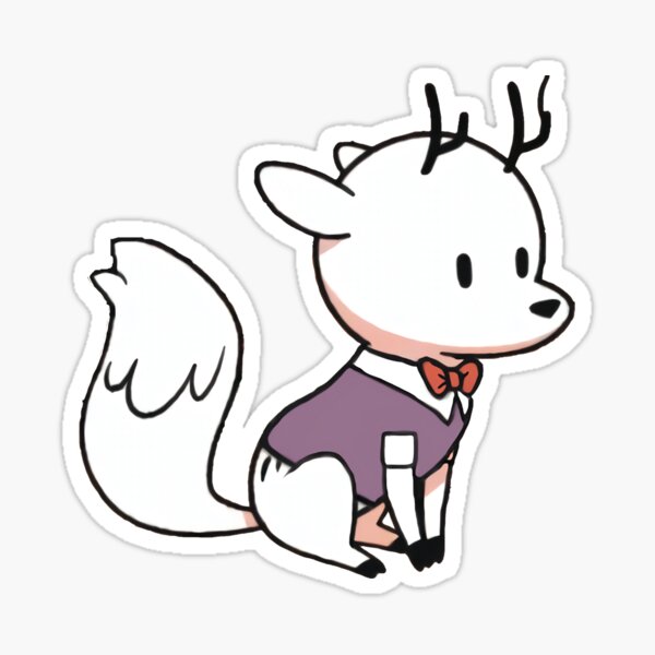 " hildas funny twig cute deerfox in tuxedo " Sticker for Sale by RB ...