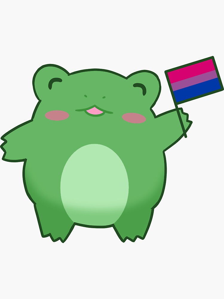 "Bisexual Pride Frog" Sticker by hannahvb2 | Redbubble