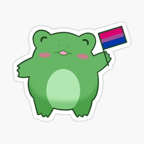 "Bisexual Pride Frog" Sticker by hannahvb2 | Redbubble