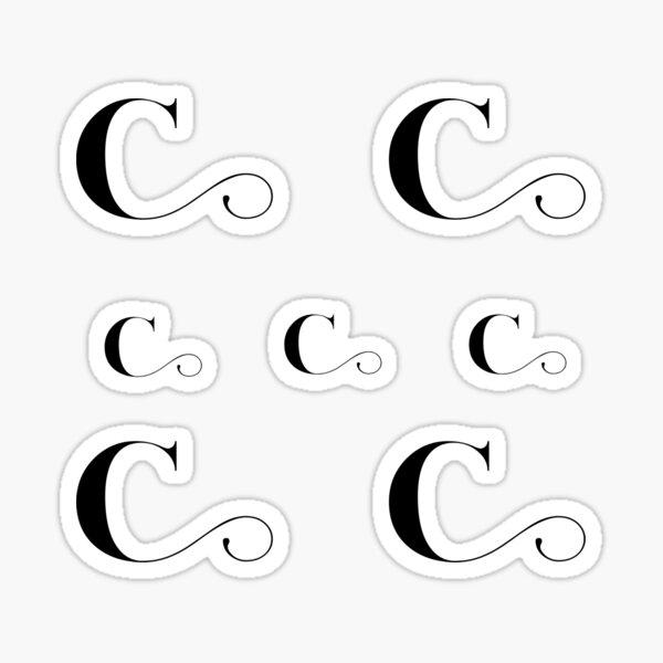 "Letter C stickers pack" Sticker for Sale by Fatamimosh | Redbubble