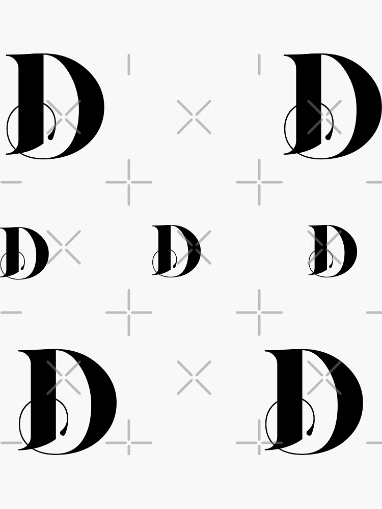 "Letter D stickers pack" Sticker by Fatamimosh | Redbubble