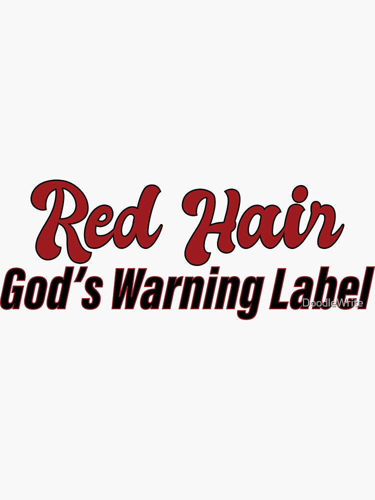 "God's Warning Label" Sticker for Sale by DoodleWrite | Redbubble