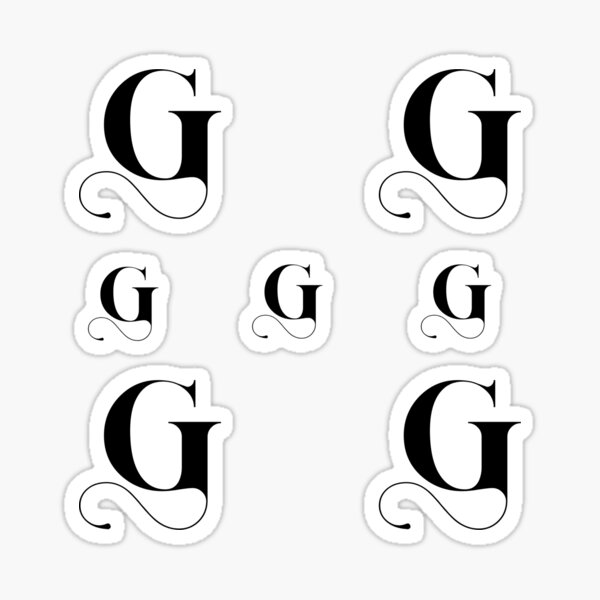"Letter G stickers pack" Sticker for Sale by Fatamimosh | Redbubble