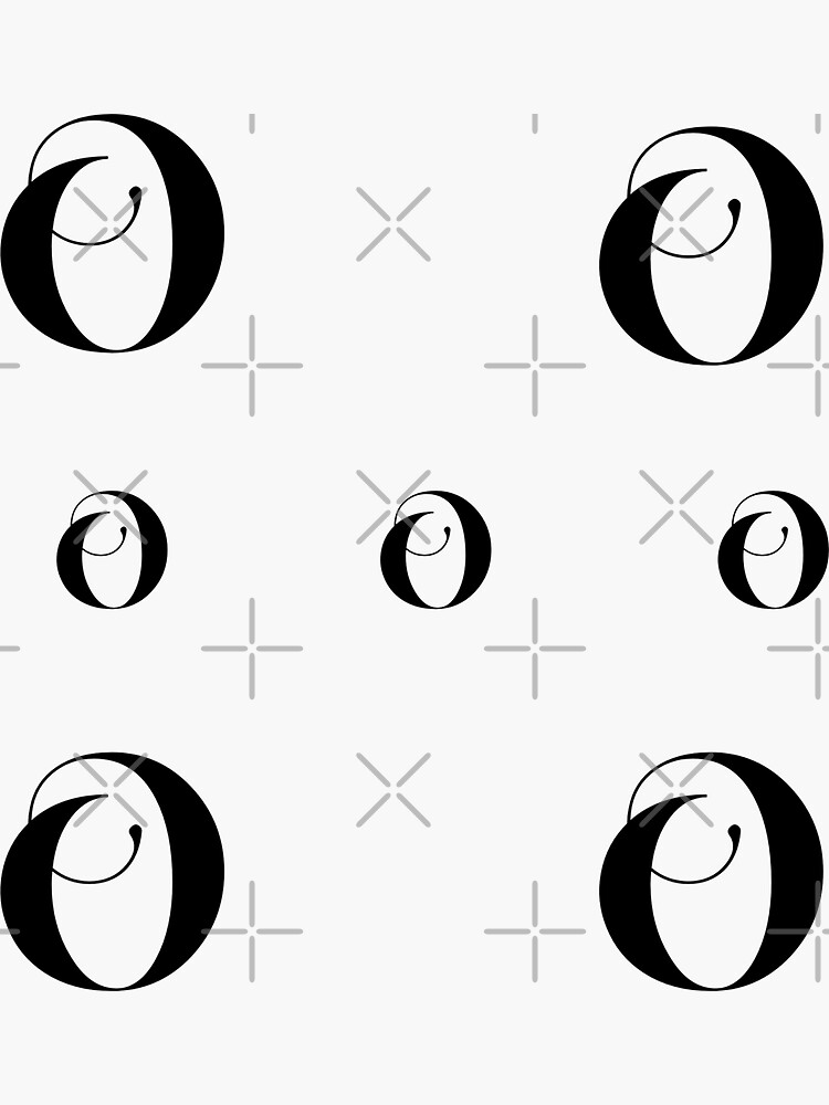 "Letter O stickers pack" Sticker for Sale by Fatamimosh | Redbubble