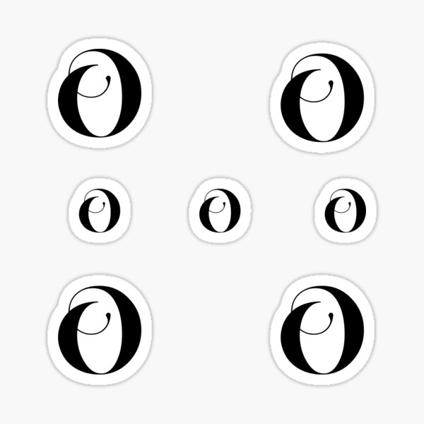 "Letter O stickers pack" Sticker for Sale by Fatamimosh | Redbubble