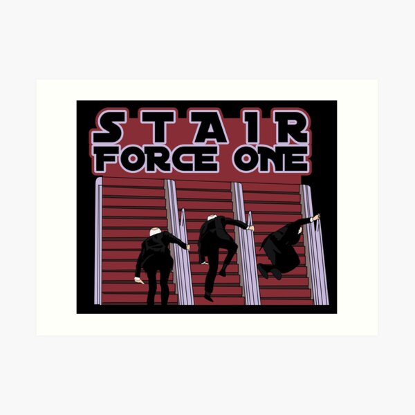 "stair force one joe biden falling meme" Art Print for Sale by ...