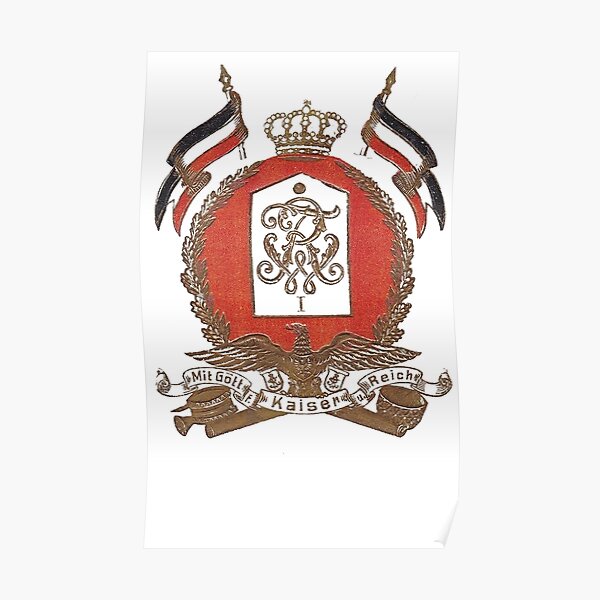 "Kaiser Wilhelm I Monogram, 1871" Poster for Sale by edsimoneit | Redbubble