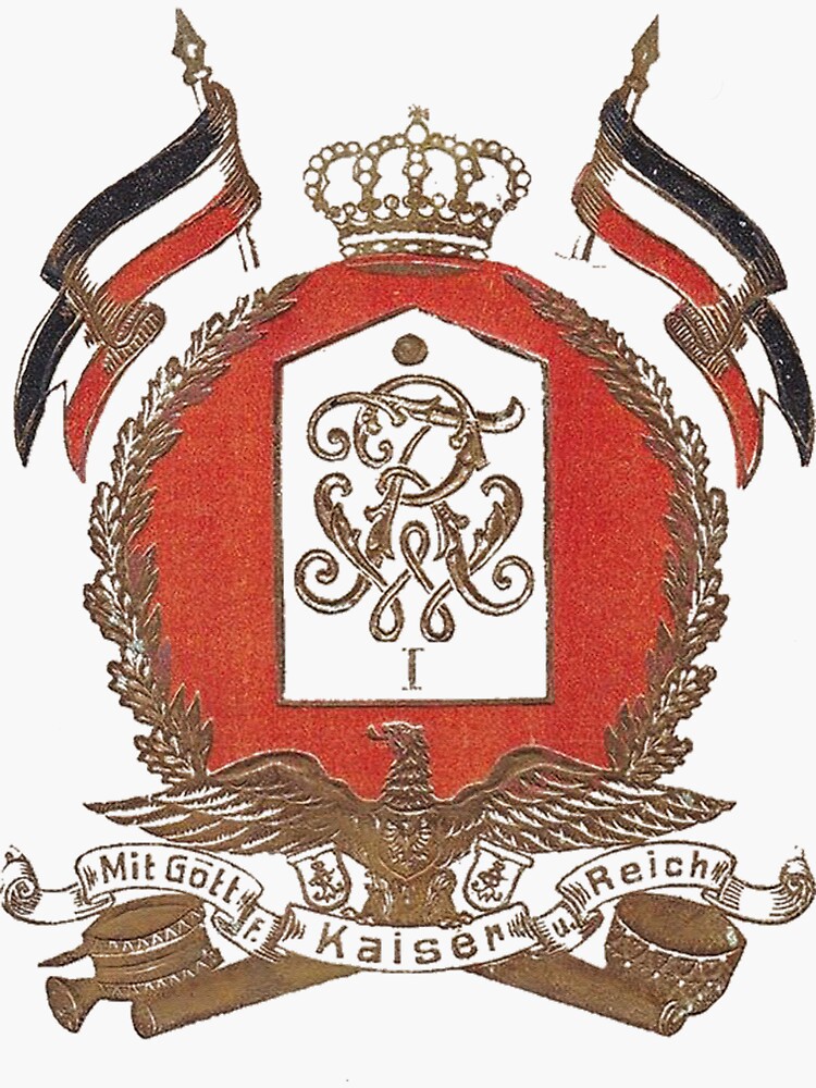 "Kaiser Wilhelm I Monogram, 1871" Sticker for Sale by edsimoneit ...
