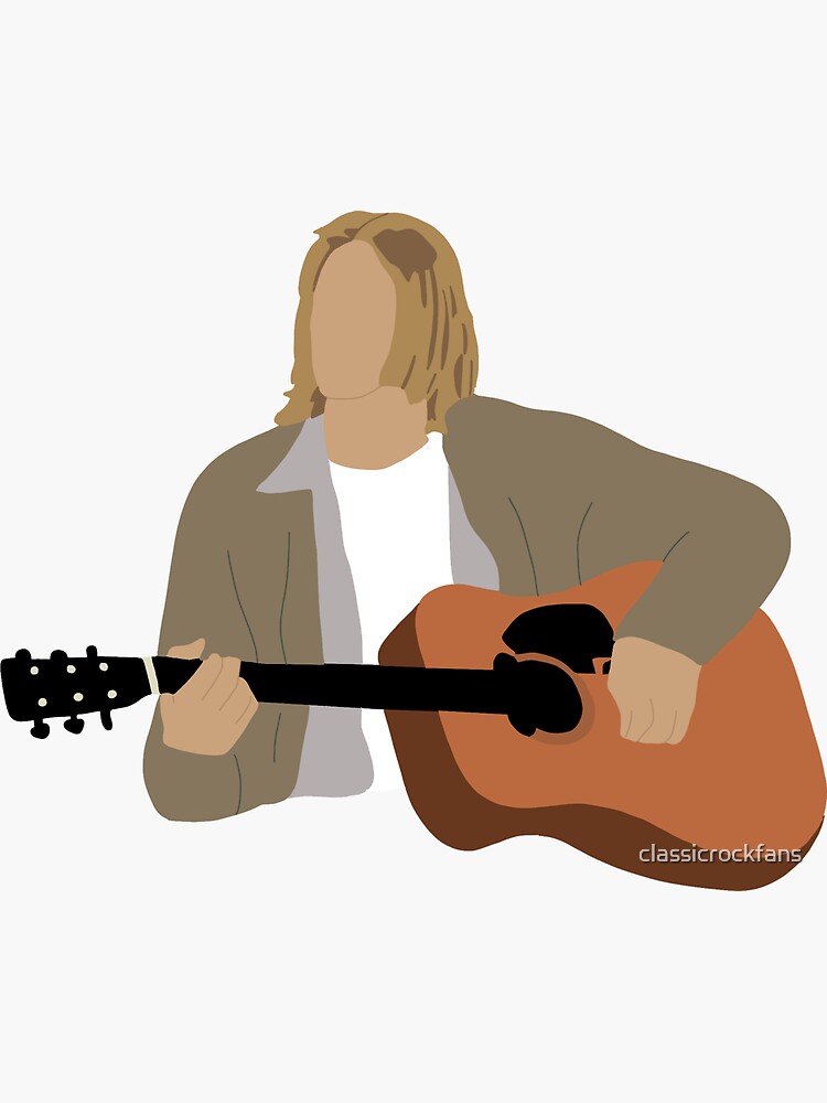 "Kurt Cobain" Sticker for Sale by classicrockfans | Redbubble