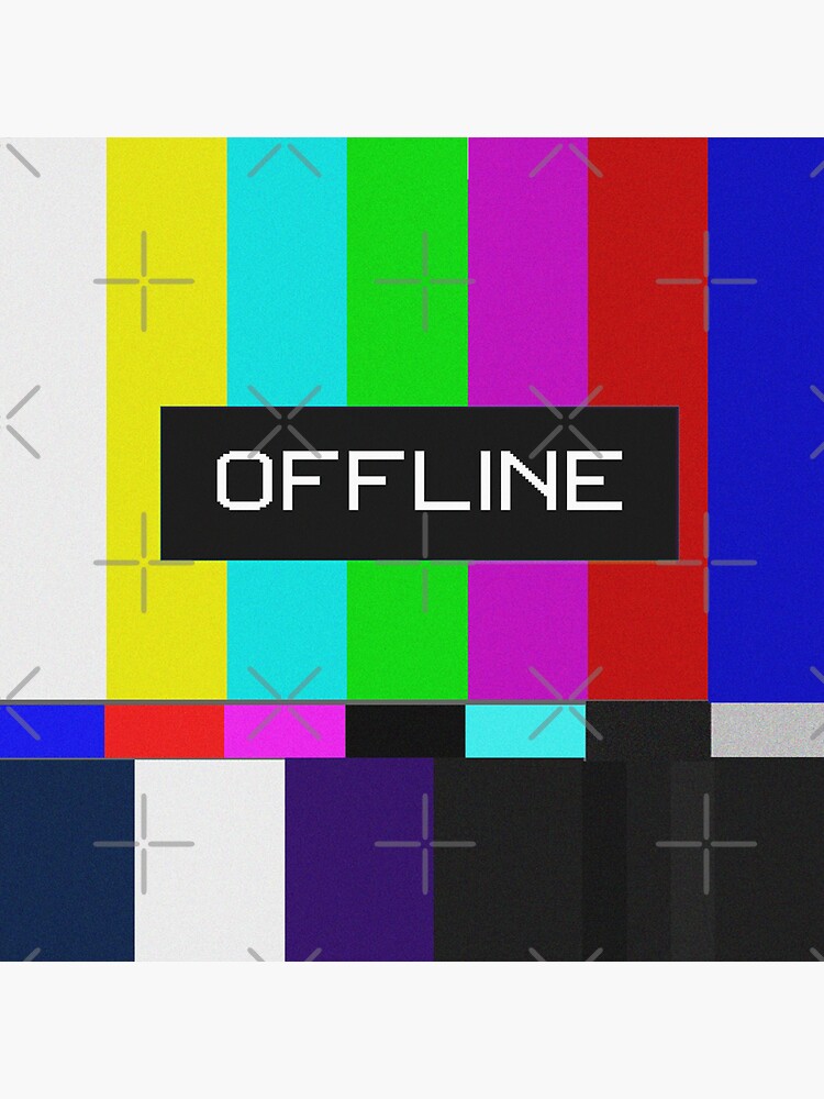 "Offline Analog" Sticker for Sale by Domestic Platypus | Redbubble