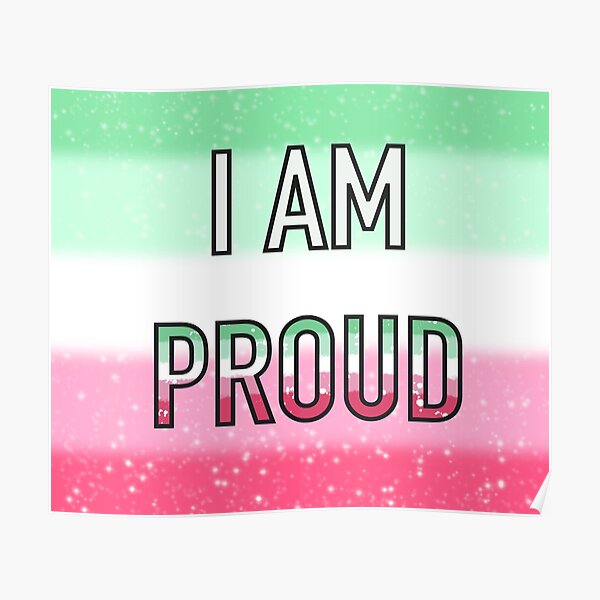 Póster «abrosexual I Am Proud Pride Bandera De Yourrubyfren Redbubble