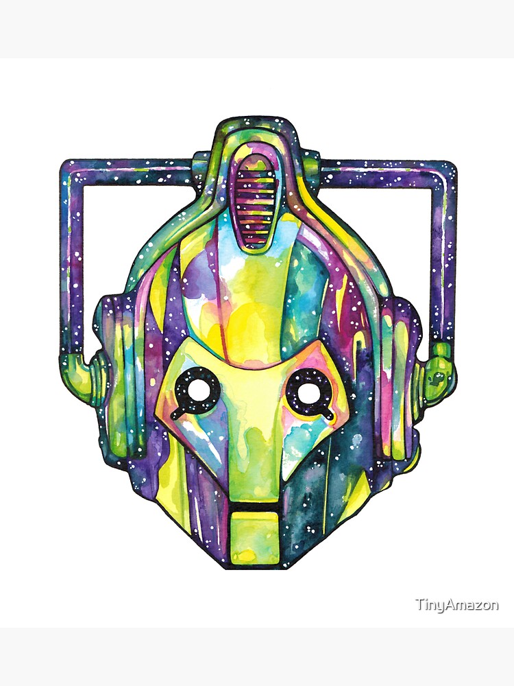 "Galaxy Cyberman" Sticker for Sale by TinyAmazon | Redbubble