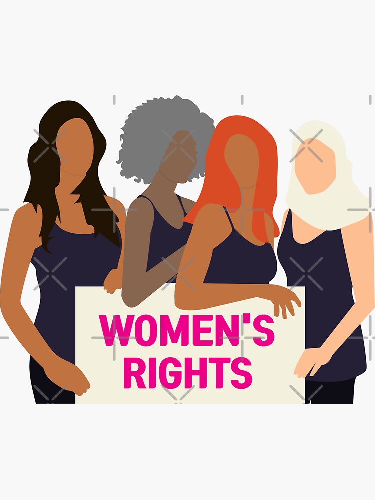 "Womens rights" Sticker by VioletBear | Redbubble