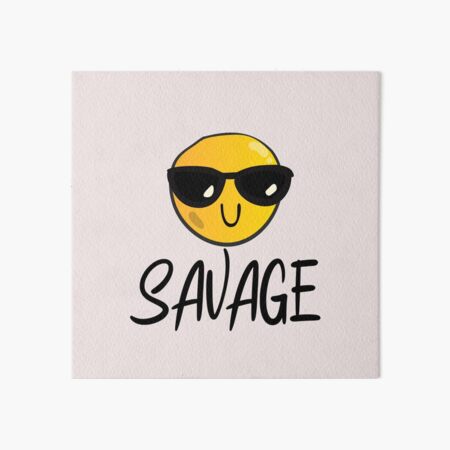 "Savage Emoji" Art Board Print for Sale by MrsPeterson2021 | Redbubble
