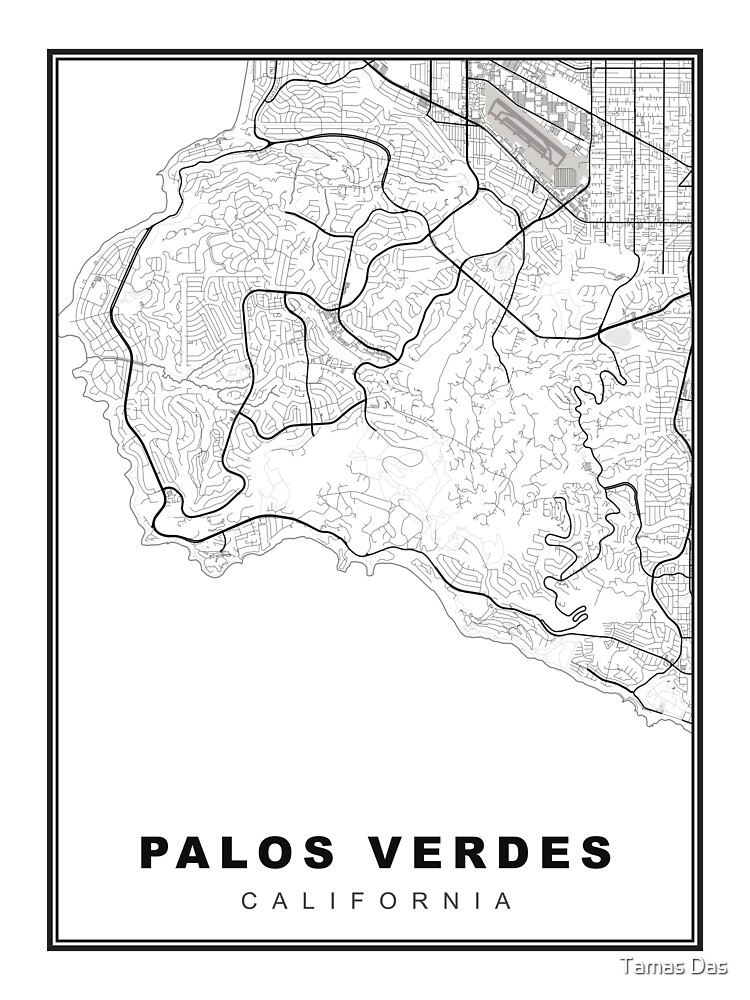 "Palos Verdes Map" Sticker by sibudas | Redbubble