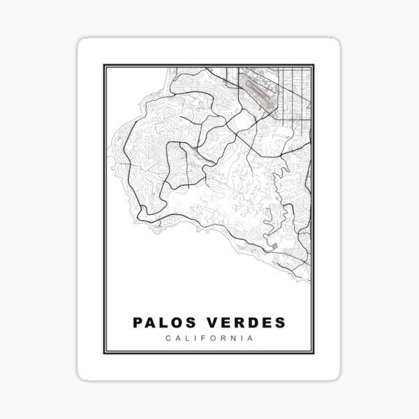 "Palos Verdes Map" Sticker by sibudas | Redbubble