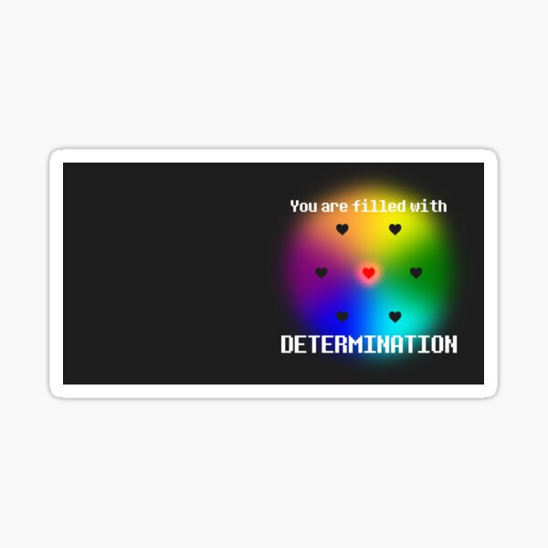 "Determination! - Undertale" Sticker by NeonStar | Redbubble