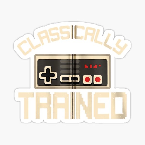 "Classically Trained Video Game Retro Vintage Distressed" Sticker for ...