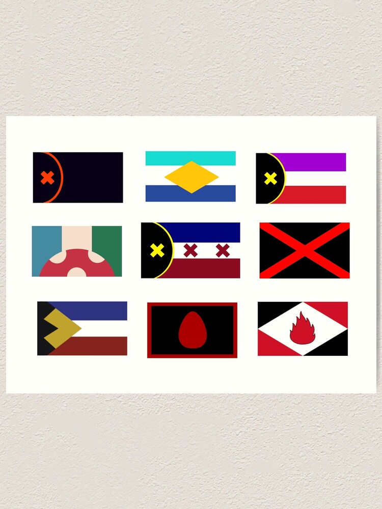 "All Dream SMP Country Flags Sticker Pack" Art Print by artsydoodles ...