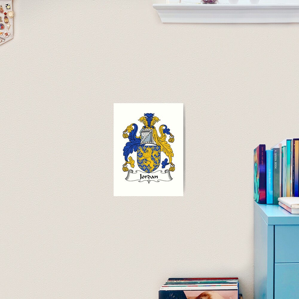 "Jordan Coat of Arms / Jordan Family Crest" Art Print for Sale by ...