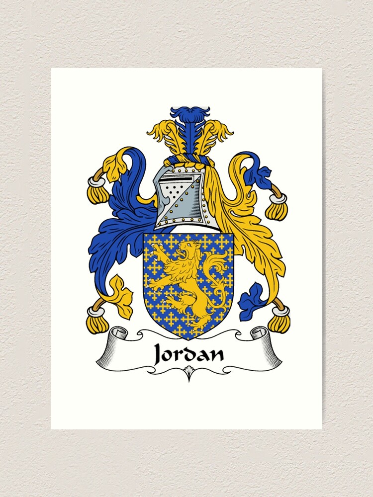 "Jordan Coat of Arms / Jordan Family Crest" Art Print for Sale by ...