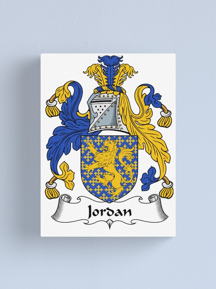"Jordan Coat of Arms / Jordan Family Crest" Canvas Print for Sale by ...