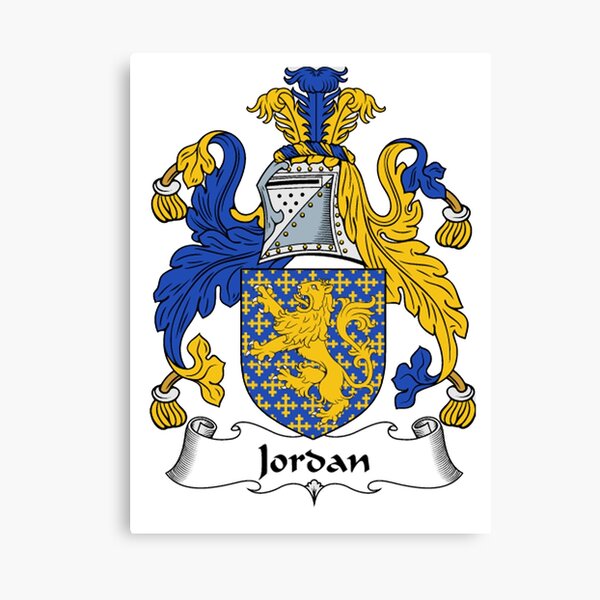 "Jordan Coat of Arms / Jordan Family Crest" Canvas Print for Sale by ...