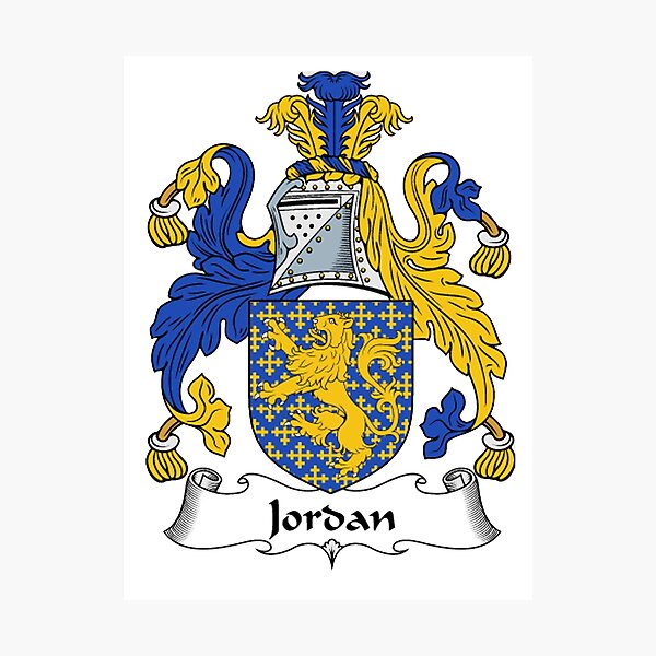 "Jordan Coat of Arms / Jordan Family Crest" Photographic Print for Sale ...