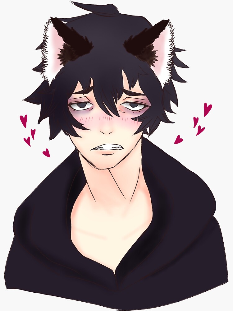 Pegatina «Pegatina Doomer Catboy» de KruellKatt | Redbubble