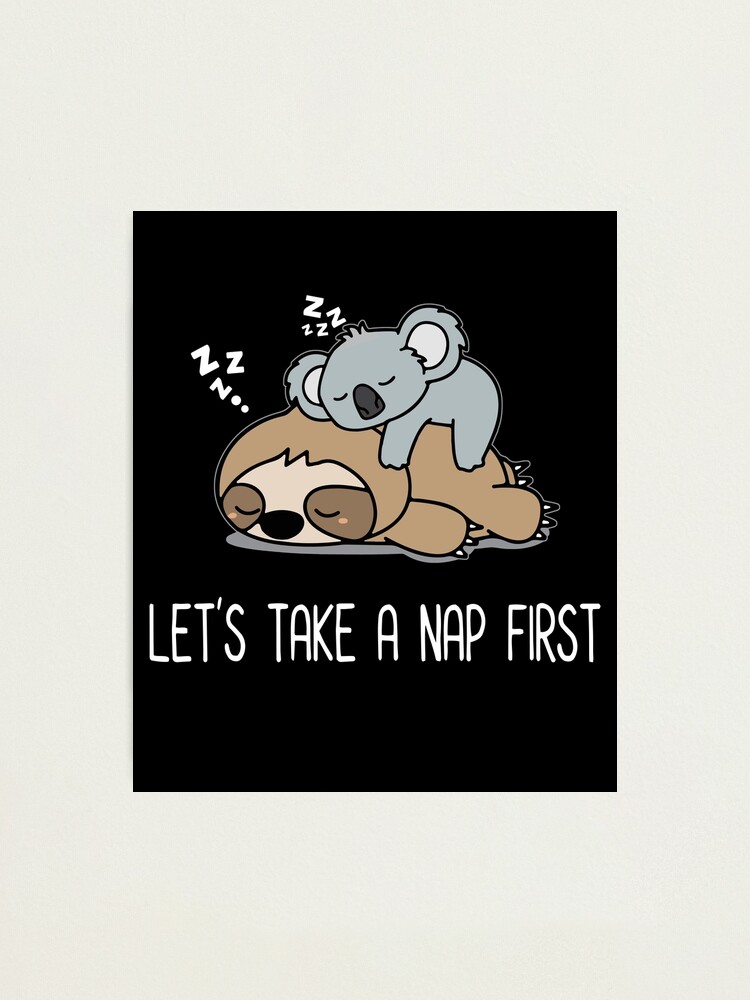 "Lets Take A Nap First Sleeping Lazy Sloth With Baby Koala Mama Bear ...
