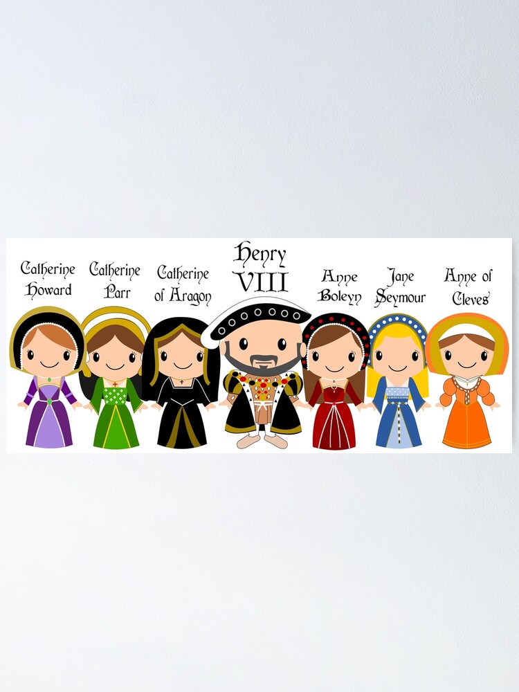 "Henry VIII and 6 wives" Poster for Sale by beyondthepages | Redbubble