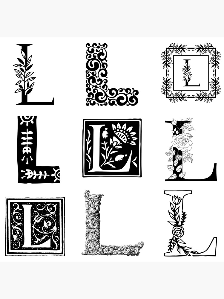 "Letter L Sticker Pack" Poster for Sale by M-Artie | Redbubble