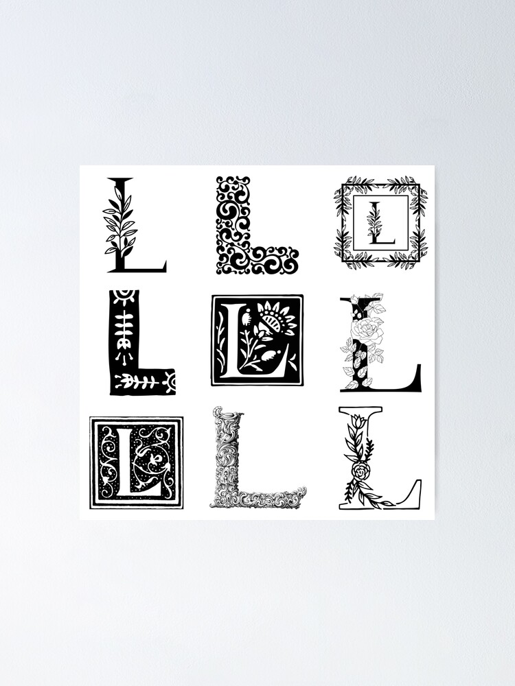 "Letter L Sticker Pack" Poster for Sale by M-Artie | Redbubble