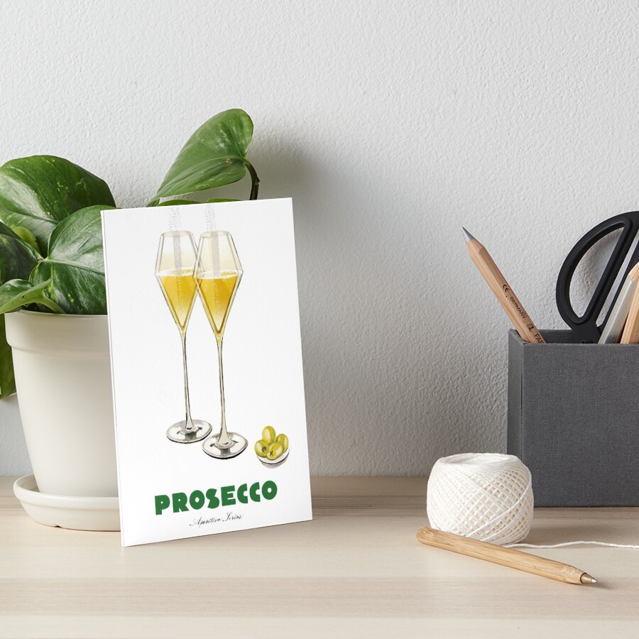 "Prosecco! " Art Board Print for Sale by lisaadesign | Redbubble