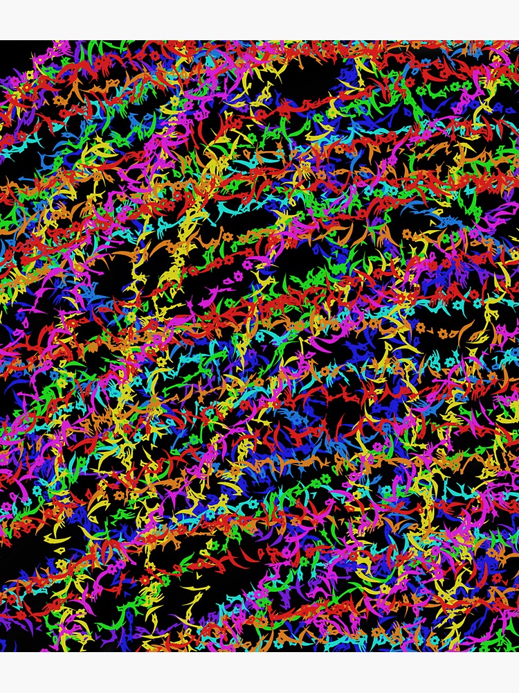 "Spiky lines on black" Sticker for Sale by damelibellule | Redbubble