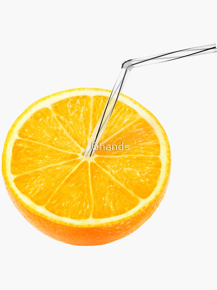 "Orange juice" Sticker for Sale by 6hands | Redbubble