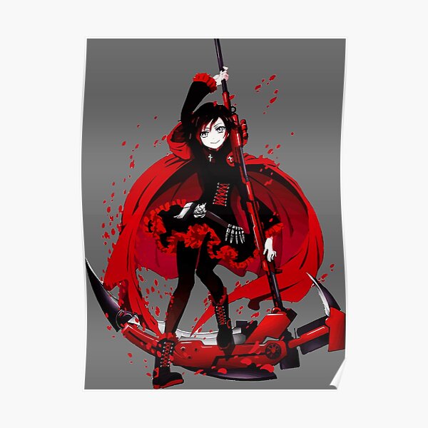 "ruby rose anime art" Poster for Sale by mayrawilliams0 | Redbubble