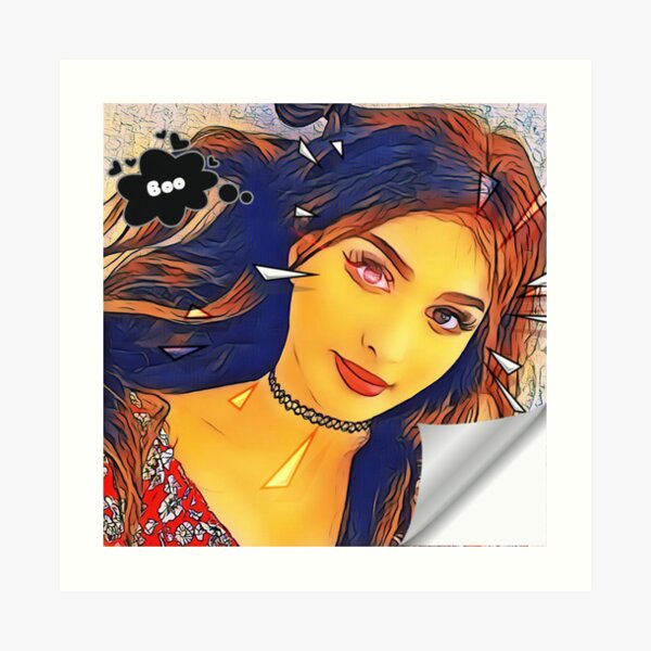 "SSSniperWolf Cartoon Style" Art Print by Ahzeee15 | Redbubble