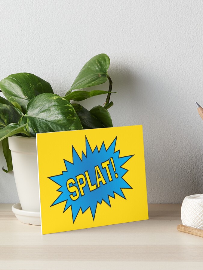 "SPLAT! Action Bubble Golden Age Comics Emoticon" Art Board Print for ...